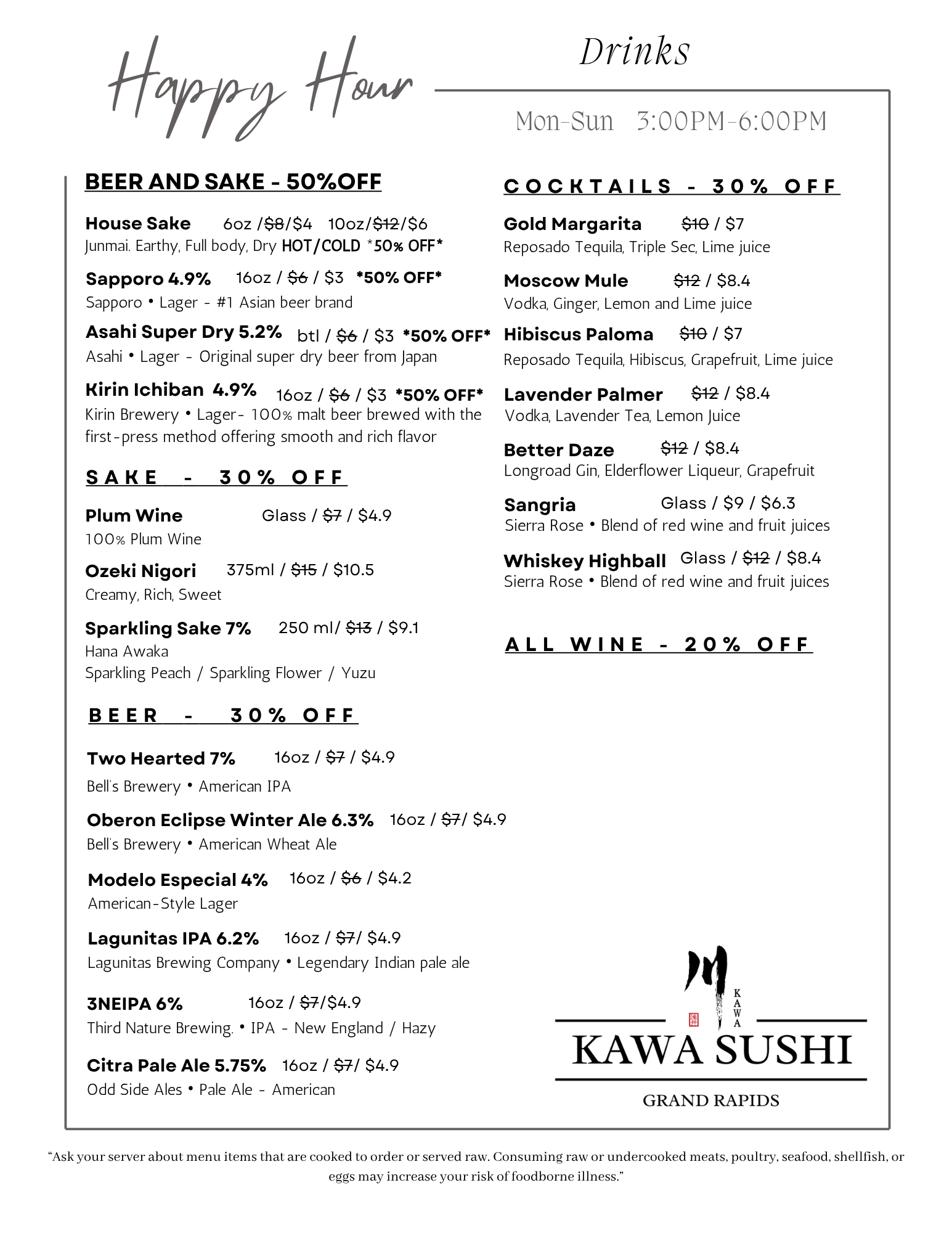 Home - Kawa Sushi – Grand Rapids